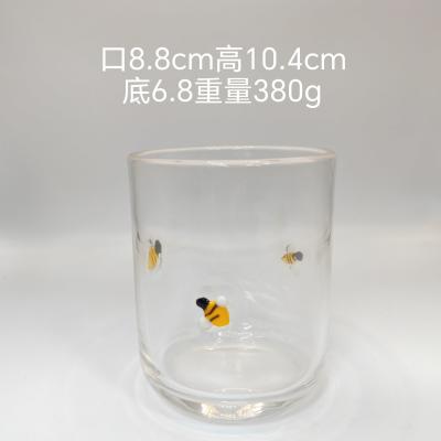 China Insect Motif Glass Tumbler Range Six Designs 8.8 cm Rim 10.4 cm Tall 380 g Cups for sale