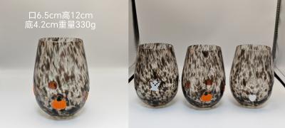 China Halloween Speckle Glass Tumbler Range Four Designs 6.5 cm Rim 12 cm Tall 330 g Cups for sale
