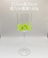 China Lime Speckle Stemmed Glass Range Two Heights 23 cm Tall 160 g Green Bowl for sale