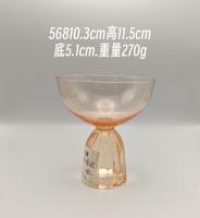 China Peach Gradient Stemmed Bowl Range Three Shapes 11.5 cm Tall 270 g for sale