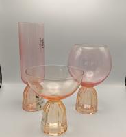 China Peach Gradient Stemmed Bowl Range Three Shapes 11.5 cm Tall 270 g for sale