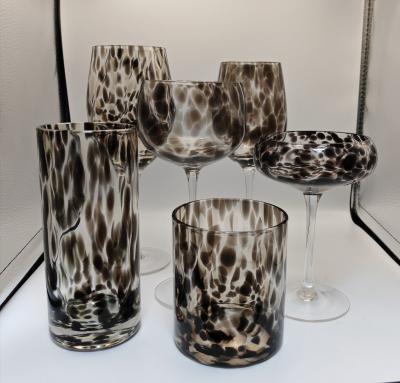 China Slate Speckle Glass Set Six Pieces Grey Black Mottle Mixed Formats for sale