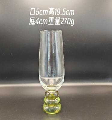 China Stack Ball Base Stemmed Cup 19.5 cm Tall 270 g Three Tier Foot for sale