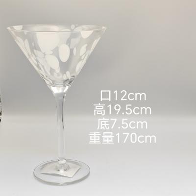 China Cloud White Spatter Bowl Glass 19.5 cm Tall 170 g Wide Rim Stemware for sale