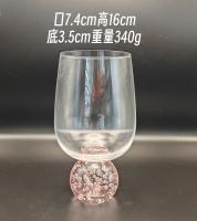 China Orb Bubble Base Glass Series Three Colourways 16 cm Tall 340 g Cup for sale