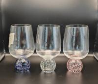 China Orb Bubble Base Glass Series Three Colourways 16 cm Tall 340 g Cup for sale
