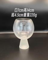 China Velvet Frosted Ribbed Cup 14 cm Tall 220 g Stemmed Glass Tumbler for sale