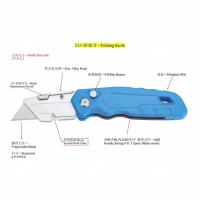 China Red 4pcs Folding Utility Knife 19mm Blades Box Knife Cutter for sale