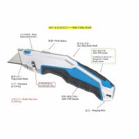 China 1+3pcs Auto Retractable Cutter Aluminium Alloy Self Retracting Knife for sale
