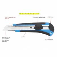 China Plastic Handle 18mm Cutter Knife With Breakable Blade For Cutting Carpet for sale