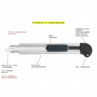 China Sharpest Utility Knife SK5 Steel Blade 8mm Serial Cutter Knife for sale