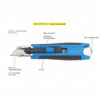China Plastic TPR Self Retracting Knife Safety 19mm Blades Work Knife for sale