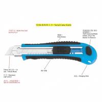 China 25mm Serial Cutter Knife 3pcs Quick Change Blade Box Cutter for sale