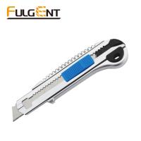 China Aluminium Gravity Utility Knife 5pcs Consecutive Blades Leather Cutter Knife for sale