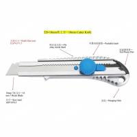 China 18mm Adjustable Segmented Blade Utility Knife With Aluminium Handle for sale
