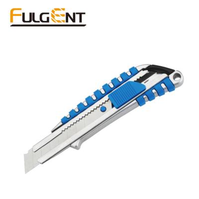 China Customize Color Snap Blade Utility Knife Aluminium Alloy 18mm Cutter Knife for sale