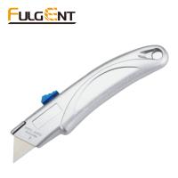 China Slide Out Safety Utility Knife Auto Retractable Box Cutter Knife For Packing for sale