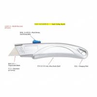 China Slide Out Safety Utility Knife Auto Retractable Box Cutter Knife For Packing for sale