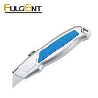 China Cut Resistant Retractable Knives Safety Auto Retractable Cardboard Utility Knife for sale
