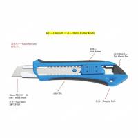 China 7 Segments Slide Out Knife ABS+TPR Snap Off Craft Knife Customized for sale