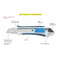 China Zinc Alloy 18mm Utility Knife Cutter With SK5 High Carbon Steel Blade for sale