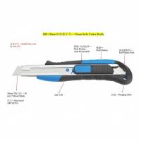 China 18mm Safety Cutter Knife 7 Segment Self Retracting Cutter ABS TPR for sale