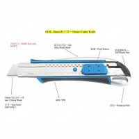 China Aluminium Automatic Self Retracting Safety Knife 18mm SK5 Blade for sale