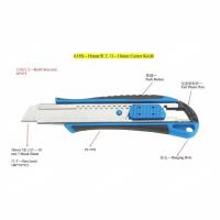 China Quick Adjustable Auto Retractable Cutter ABS And TPR Handle Self Loading Utility Knife for sale