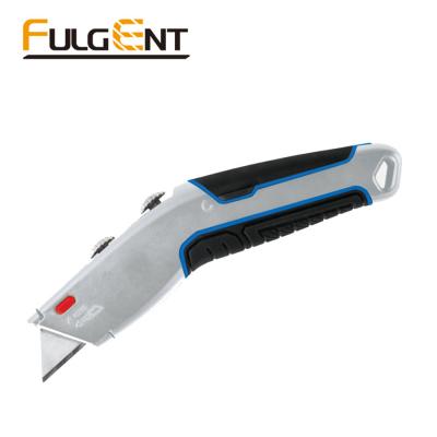 China Retractable Safety Utility Knife 19mm Hook Blade Utility Knife Aluminium Alloy for sale