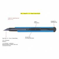 China 9mm Break Off Blade Utility Knife 6 Break Blade Blackened Treatment for sale