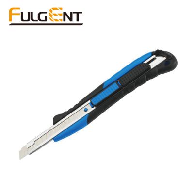 China 9mm Breakaway Utility Knife 12 Segment Snap Off Knife Blades Auto Retractable for sale