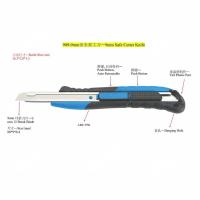 China 9mm Breakaway Utility Knife 12 Segment Snap Off Knife Blades Auto Retractable for sale