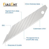 China Silvery 18mm Snap Off Blades 0.5mm Thickness Replacement Snap Off Blades for sale
