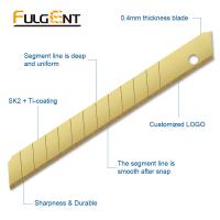 China Golden Utility Knives Blades With SK2 Carbon Steel And Titanium Coating for sale
