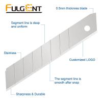 China 7 Segment 18mm Knife Blades Stainless Steel Snap Off Blades for sale