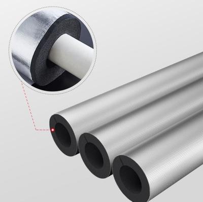 China Greenthermal Foil XPE Foam Tube No-Clod For Pipes Insulation Oudtdoor Applleation for sale