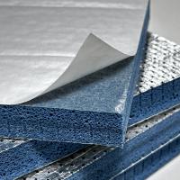 China High Performance Semi-open cell polyolefin (PO) foam Acoustic Foam with Aluminum Foil and Adhesive PO for sale