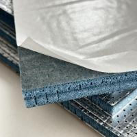 China Semi Open Cell Polyolefin PO Acoustic Foam with Aluminum Foil Layer and Adhesive Backing Premium Noise Reduction Insulation Boards Fire Resistant and Easy to Install for Ventilation Systems for sale