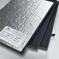 China Semi Open Cell PO Foam Black Acoustic Insulation Sheets Laminated With Aluminum Foil And Self Adhesive Base Effective Noise Reduction Heat Isolation For Air Duct Systems And General Construction for sale