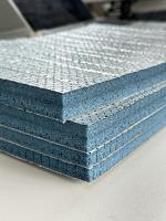 China Semi Open Cell Polyolefin PO Acoustic Foam with Aluminum Foil Layer and Adhesive Backing Premium Noise Reduction Insulation Boards Fire Resistant and Easy to Install for Ventilation Systems for sale