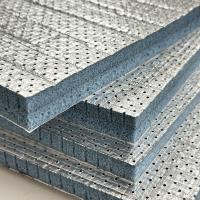 China Semi Open Cell Polyolefin PO Acoustic Foam with Aluminum Foil Layer and Adhesive Backing Premium Noise Reduction Insulation Boards Fire Resistant and Easy to Install for Ventilation Systems for sale