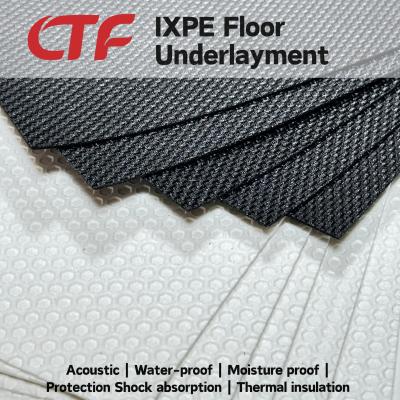 China Moisture Proof Silent IXPE Cushion Underlay Pad Apartment Flooring Accessory for PVC SPC Floors Hotel Hospital Construction Use for sale
