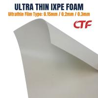 China Thin IXPE Foam Roll 0.15mm 0.2mm 0.3mm Gum Backed Waterproof Insulation Sheet for Tapes and Electronic Industry Use for sale