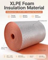 China Flame Retardant Aluminum Foil Laminated XLPE Foam Insulation Roll Heat Barrier Sheet for Hotel Commercial Building HVAC Duct System for sale
