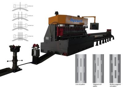 China CNC Pipe Slotting Machine PSM-220 22 Spindles 0.3-3mm Slot Width for Oil Tubing for sale