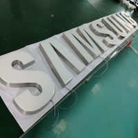 China Front Lit Led Stainless Steel Sign 12VDC 3D Light Up Letters for sale