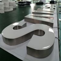 China Front Lit Led Stainless Steel Sign 12VDC 3D Light Up Letters for sale