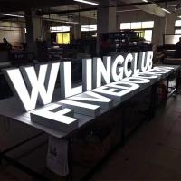 China White Color Stainless Steel Return Channel Letter Sign Acrylic Surface Frontlit for sale