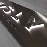 China Decorative Office Company Logo Wall Sign Brush Silver 3cm Thickness for sale