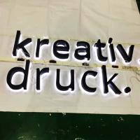 China Matte Metal Backlit Letter Sign 50000 Hours Lifetime for sale
